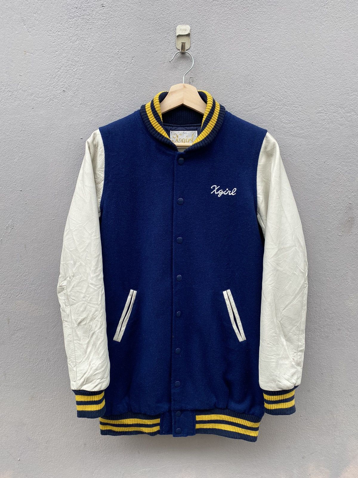 Varsity Jacket 🔥RARE🔥 XGIRL Chain Stitch + Letterman Long Varsity Jacket | Grailed