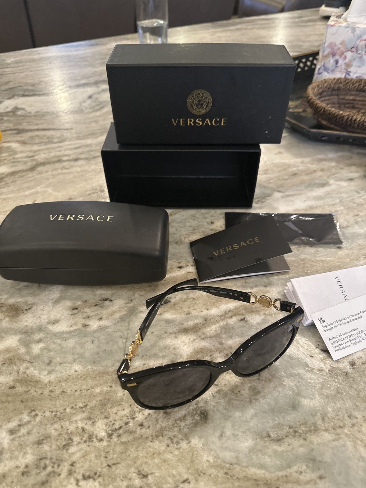 Versace Versace new sunglasses! Box, case all included! Never worn ...