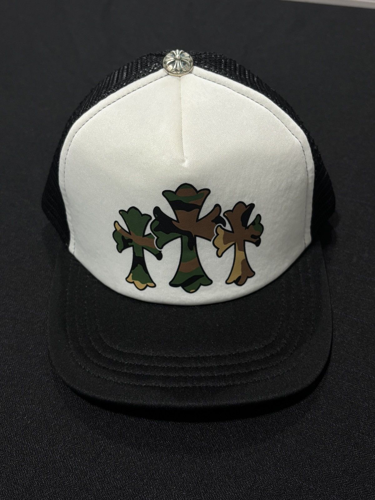 Chrome Hearts Chrome Hearts Triple Cross Trucker Hat 'Black/White ...