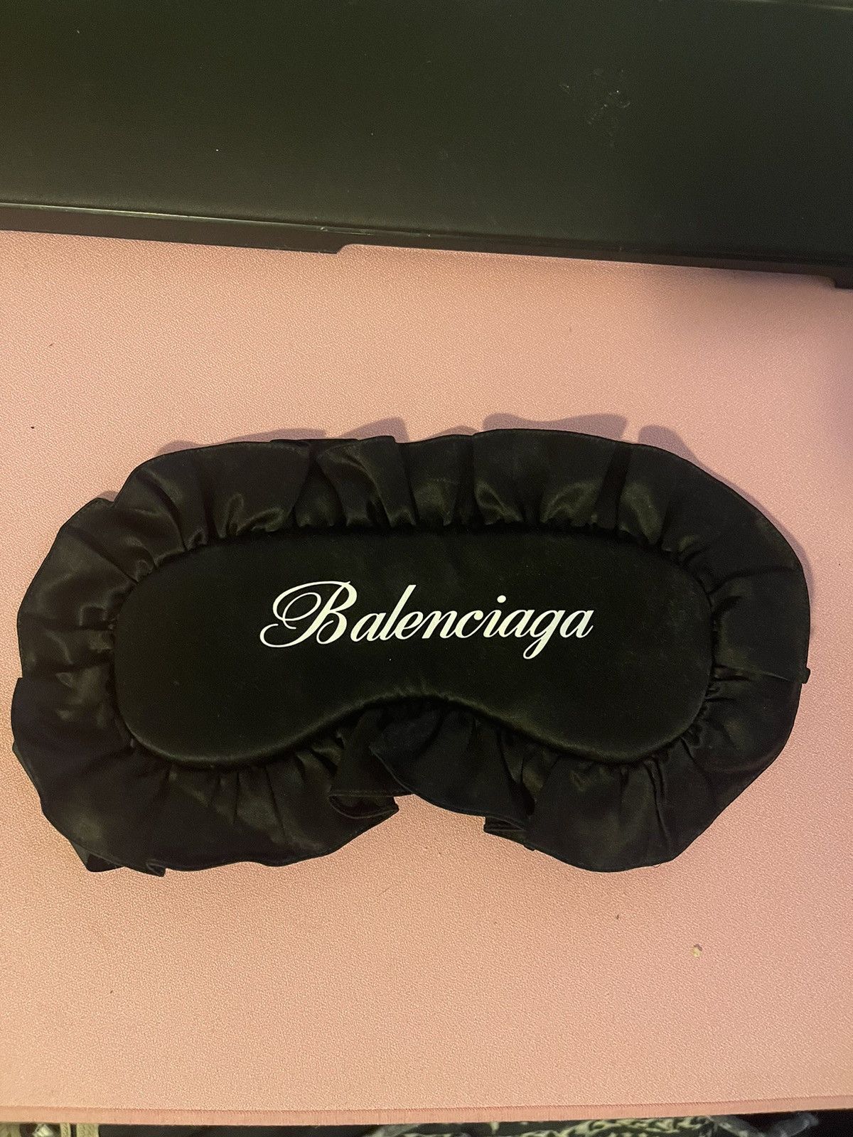 Balenciaga Balenciaga ruffle eye mask | Grailed