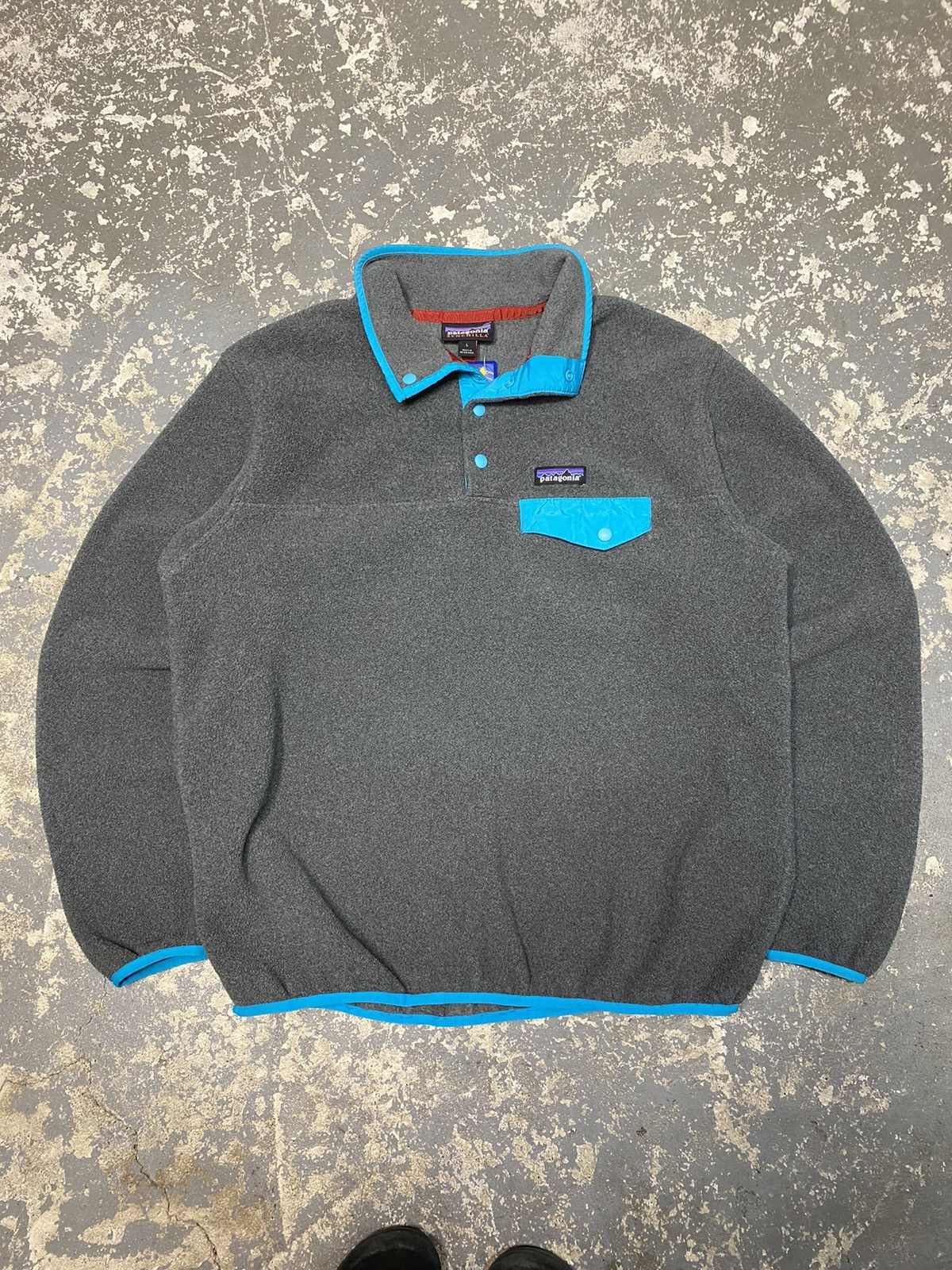 Vintage Patagonia Synchilla Botton Pattern Snap Fleece Pullover Swea ...