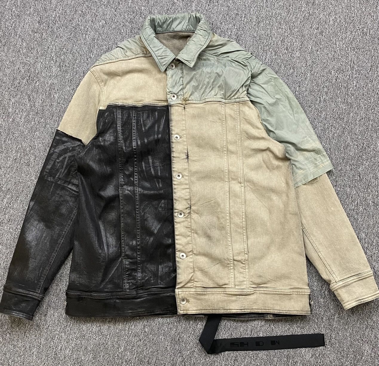 Rick Owens Drkshdw Rick Owens Drkshdw patchwork denim jacket XS | Grailed