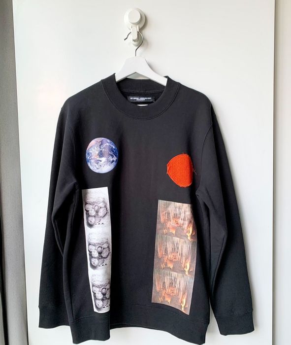 Raf Simons Raf Simons Planet Print Patchwork Sweatshirt | Grailed
