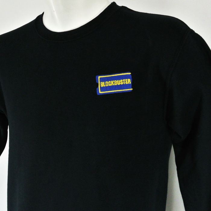 Gildan BLOCKBUSTER VIDEO Vintage Employee Uniform Black Sweatshirt ...