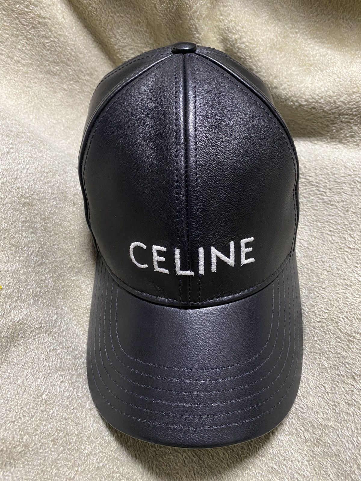 Celine celine leather baseball cap hedi slimane | Grailed