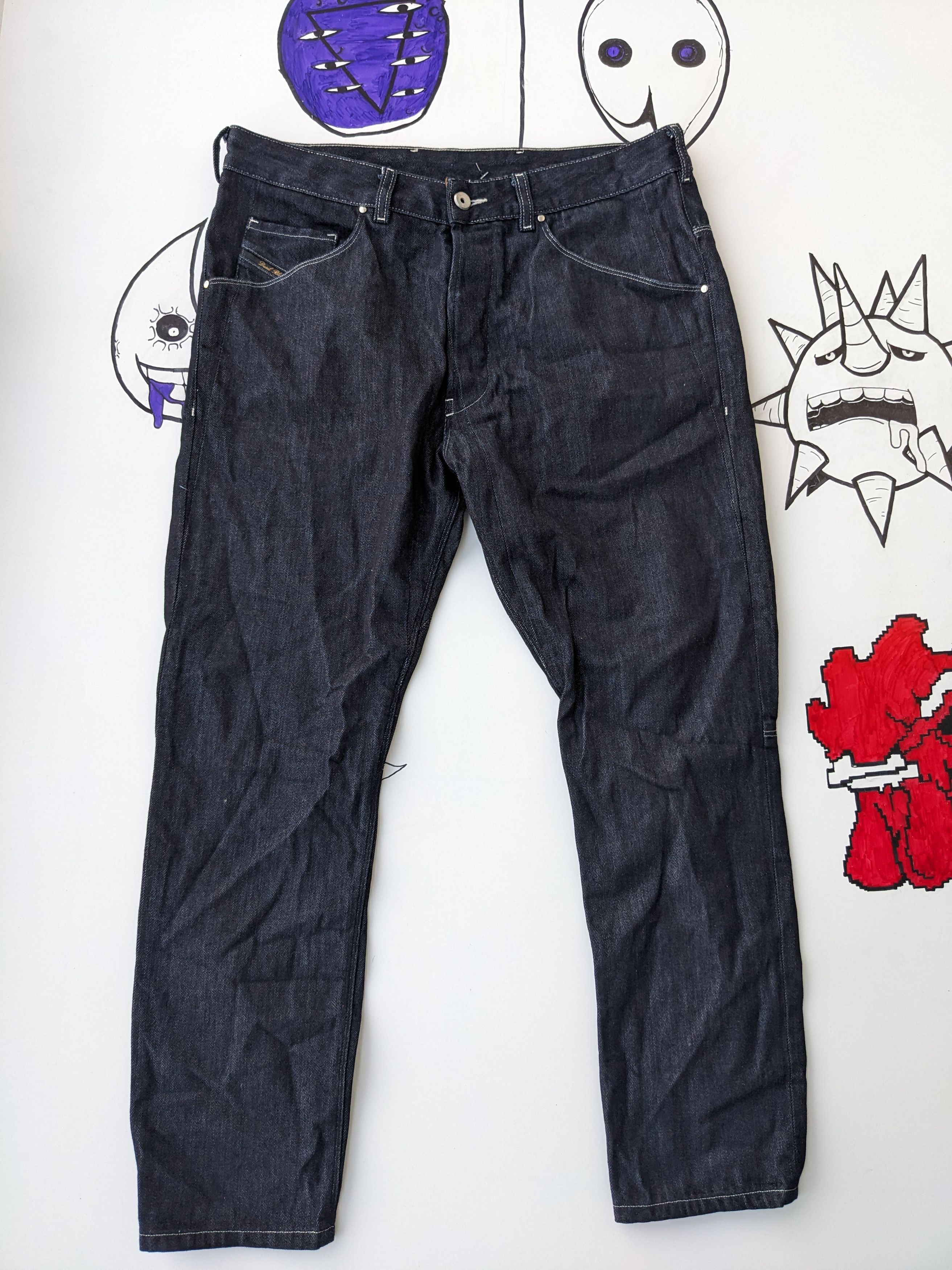 Diesel S/S11 sample Diesel black gold denim pants | Grailed