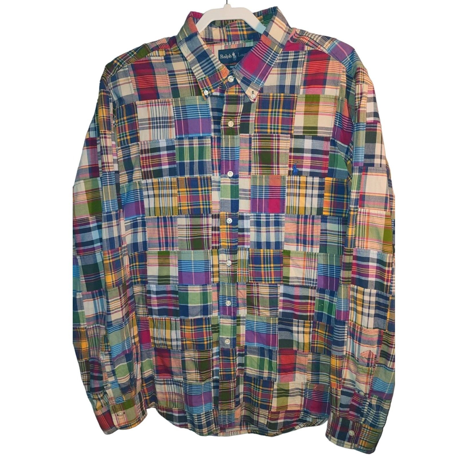 Polo Ralph Lauren RARE Polo Ralph Lauren XL XLarge Patchwork Long ...