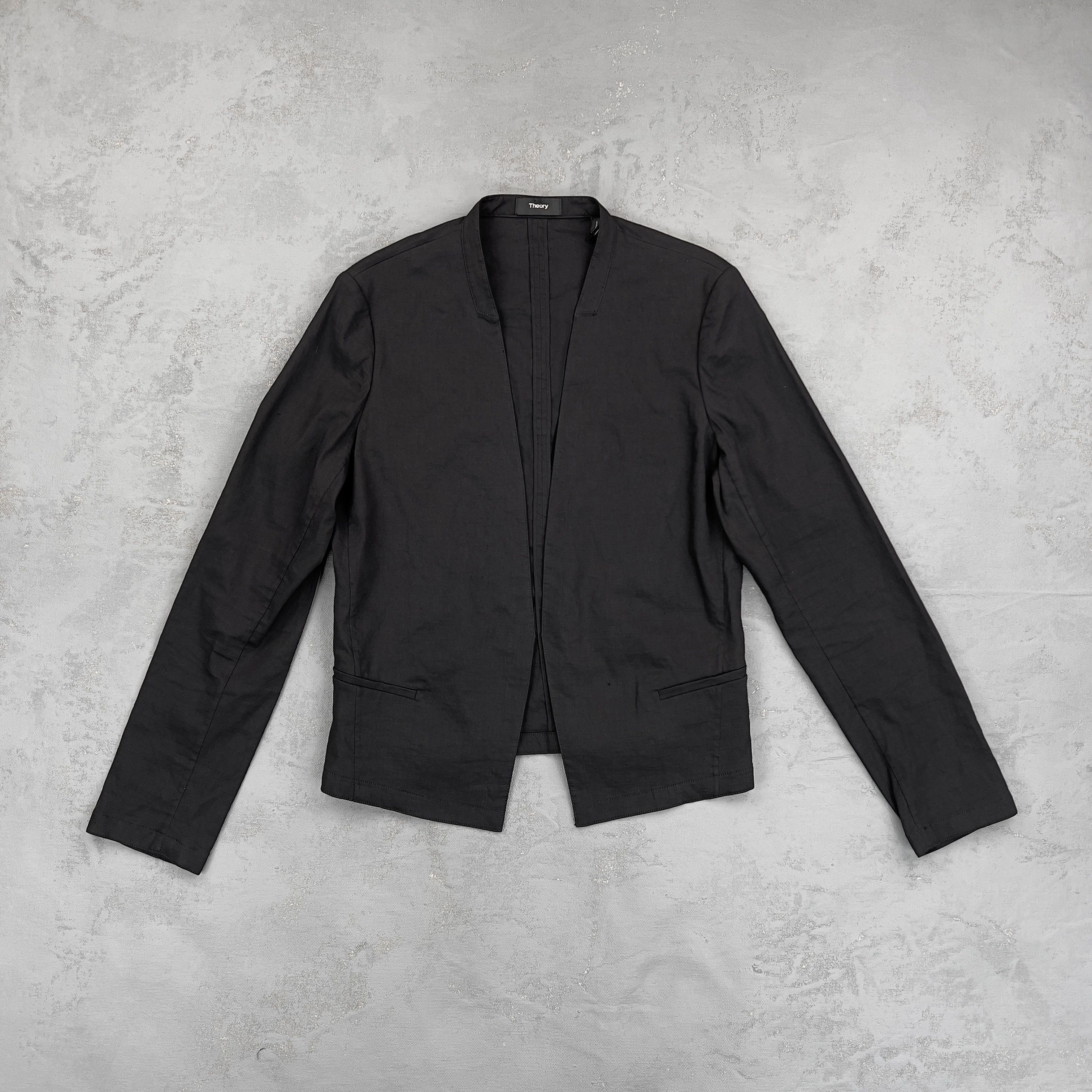 Theory Theory Clean Blazer in Good Linen Black Lightweight Blazer | Grailed