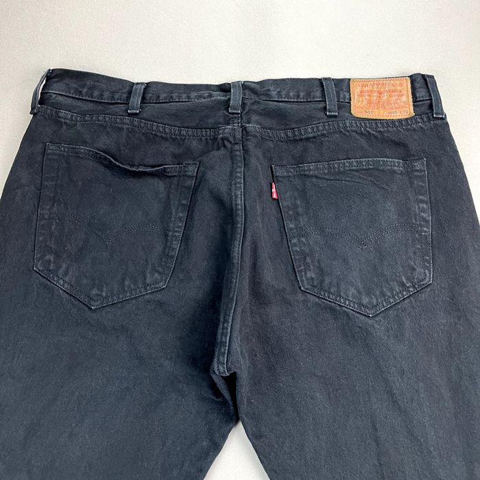 Levi's Levis 501 Jeans 40x30 Black Denim Original Straight Charcoal ...