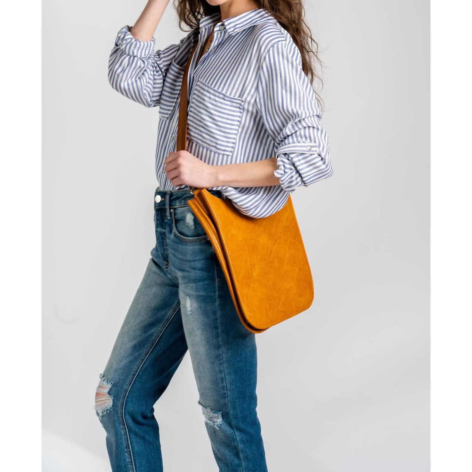 Designer FUNKY MONKEY Vegan Leather Crossbody Bag In Camel | Grailed