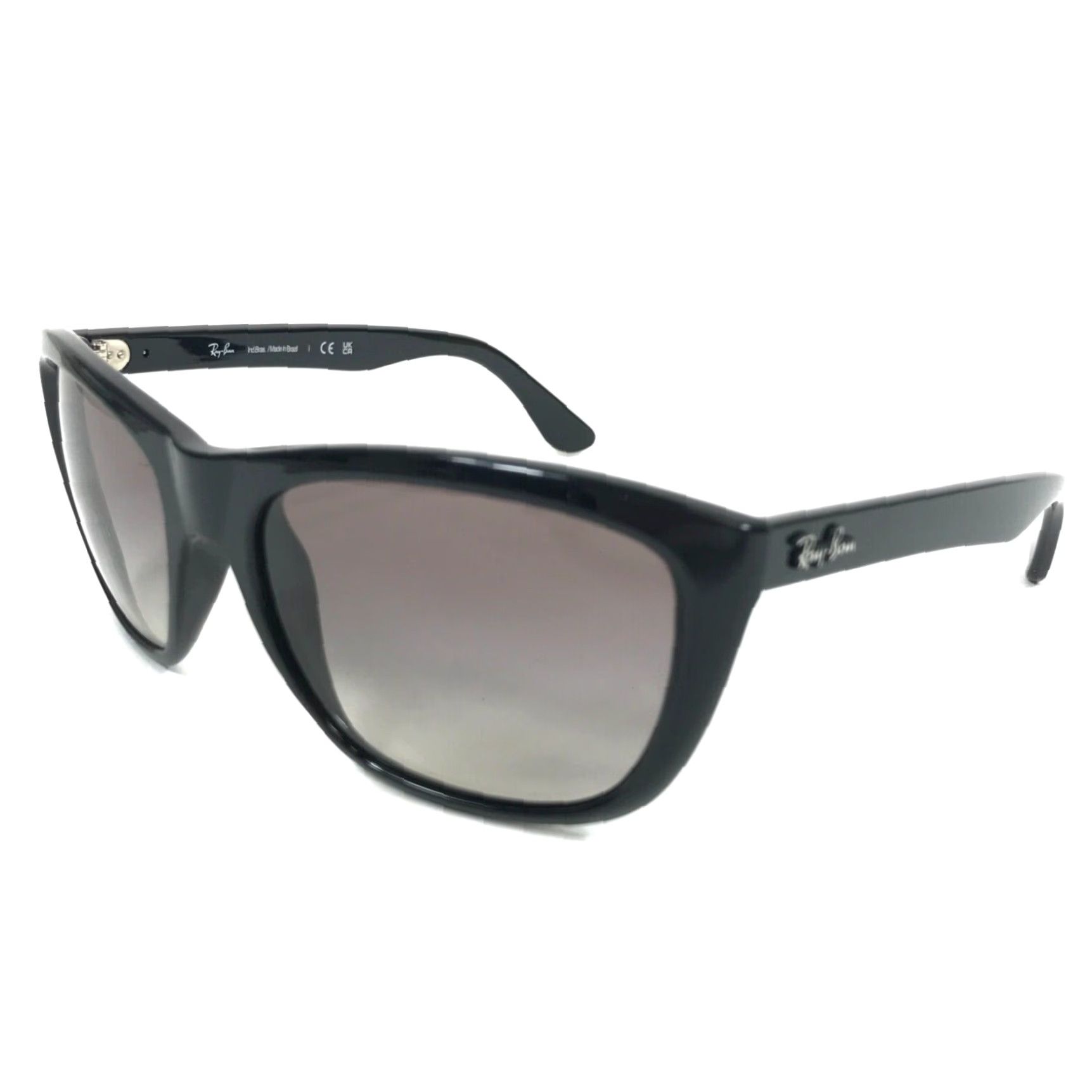 Vintage Glossy Black Cat Eye Shaped Frames Featuring Gray Gradient ...