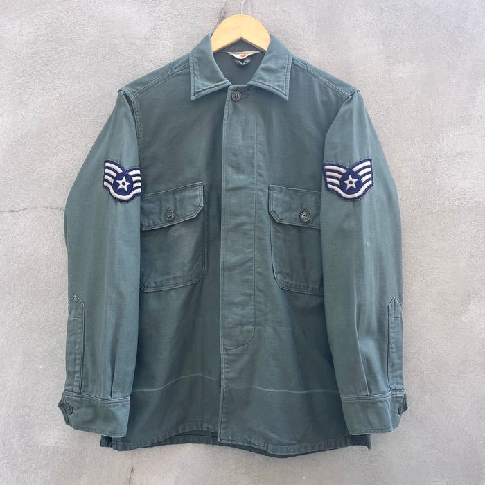 Vintage 50s USAF Military Engineer Mechanic Button Down Shirt | Grailed