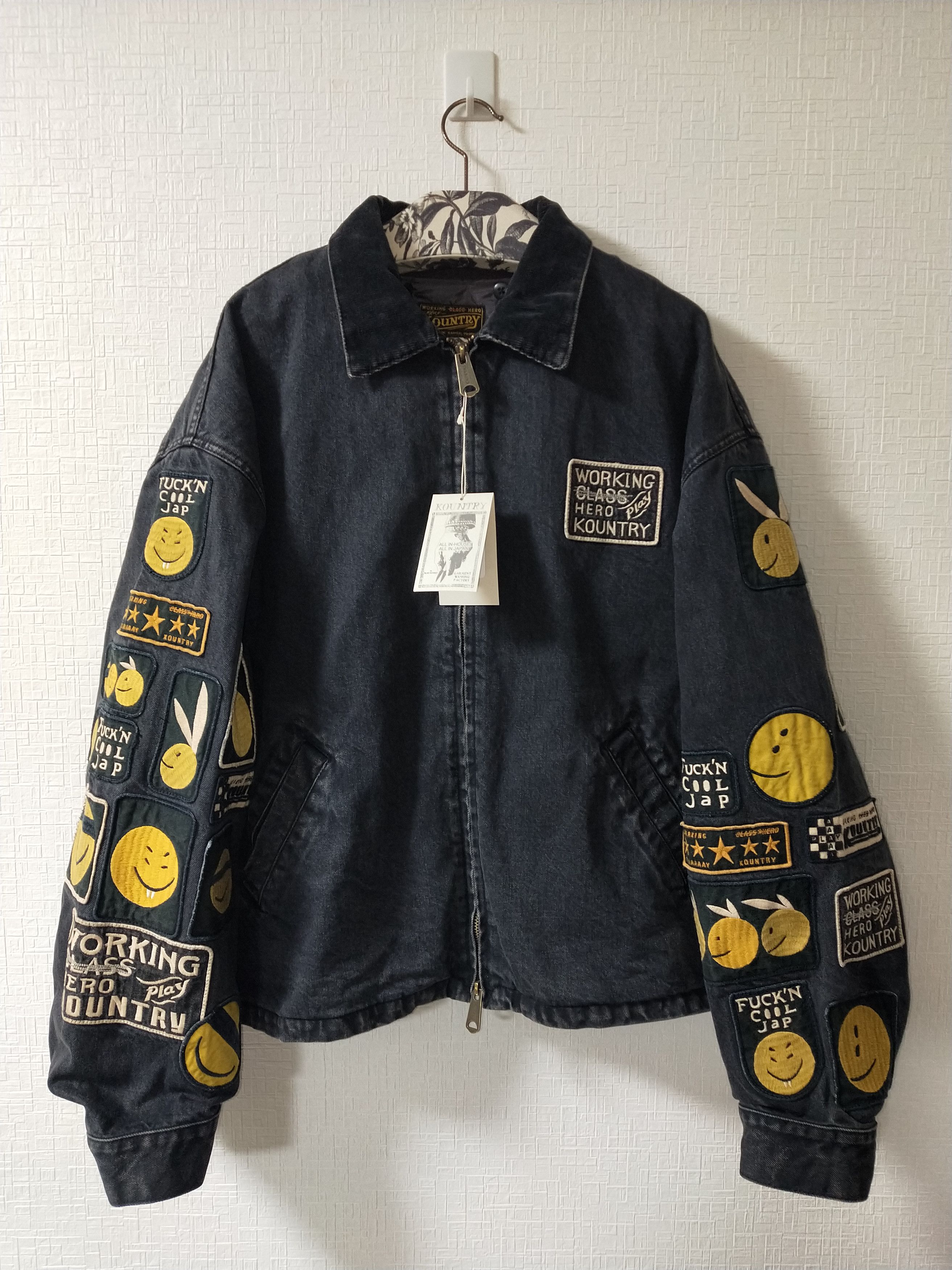 Kapital × Kapital Kountry 14oz Denim T-Back Smiley Jacket | Grailed