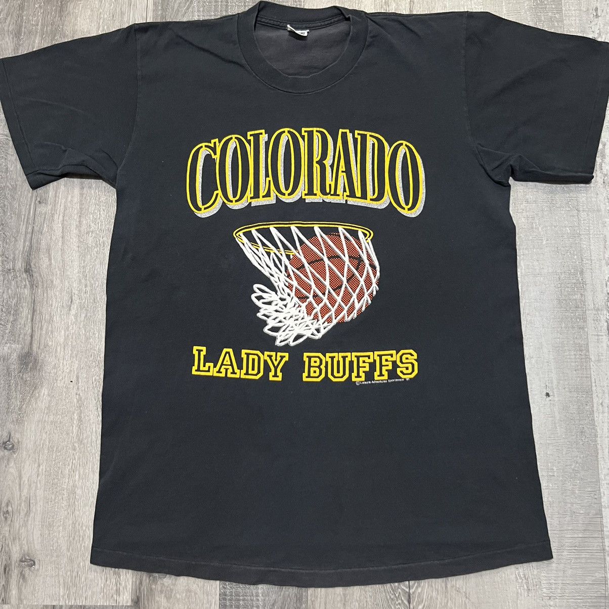 Vintage VTG University Of Colorado Lady Buffs Black 1991 CU T Shirt ...