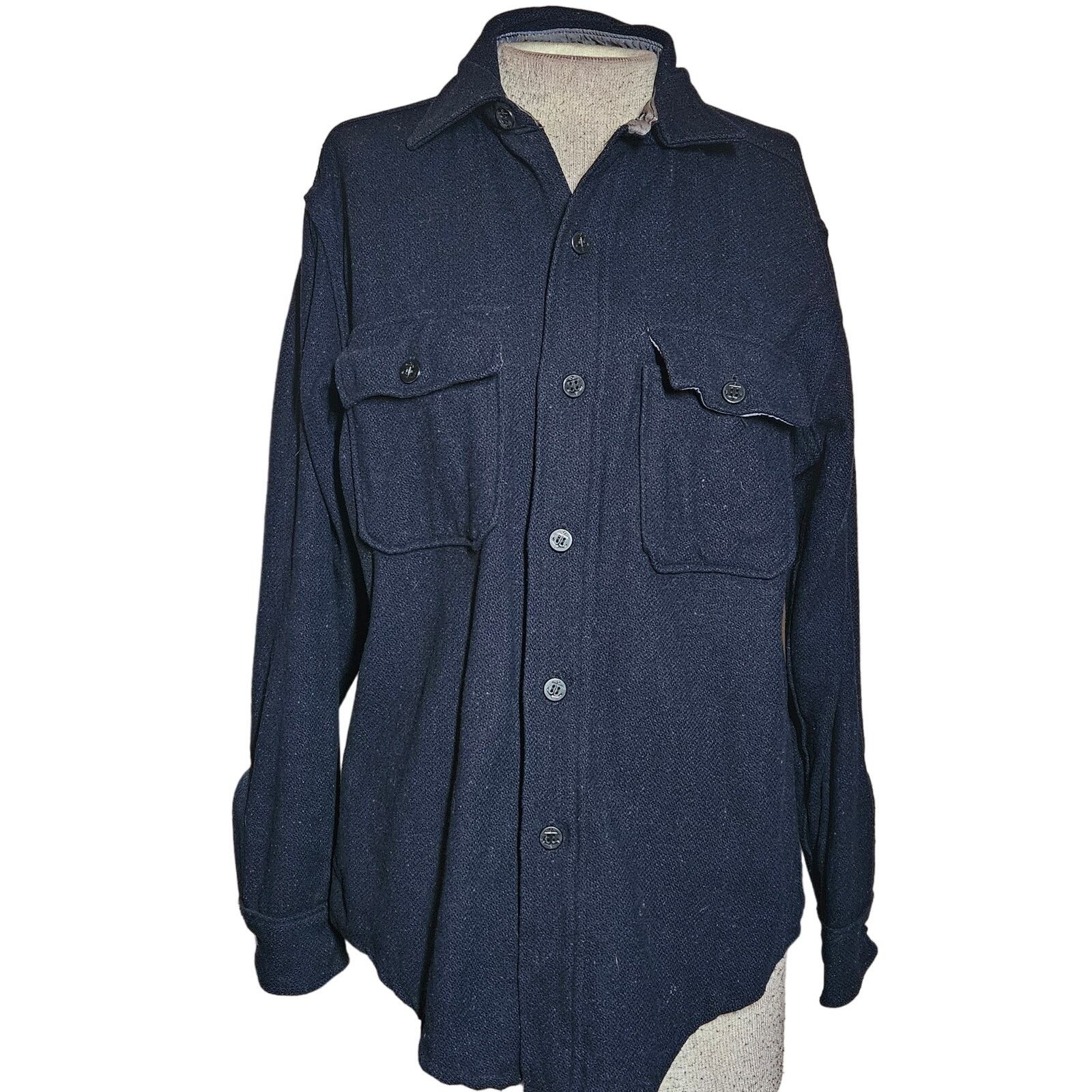 Cpo Vintage C.P.O. US Navy Wool Shirt Jacket Anchor Buttons | Grailed