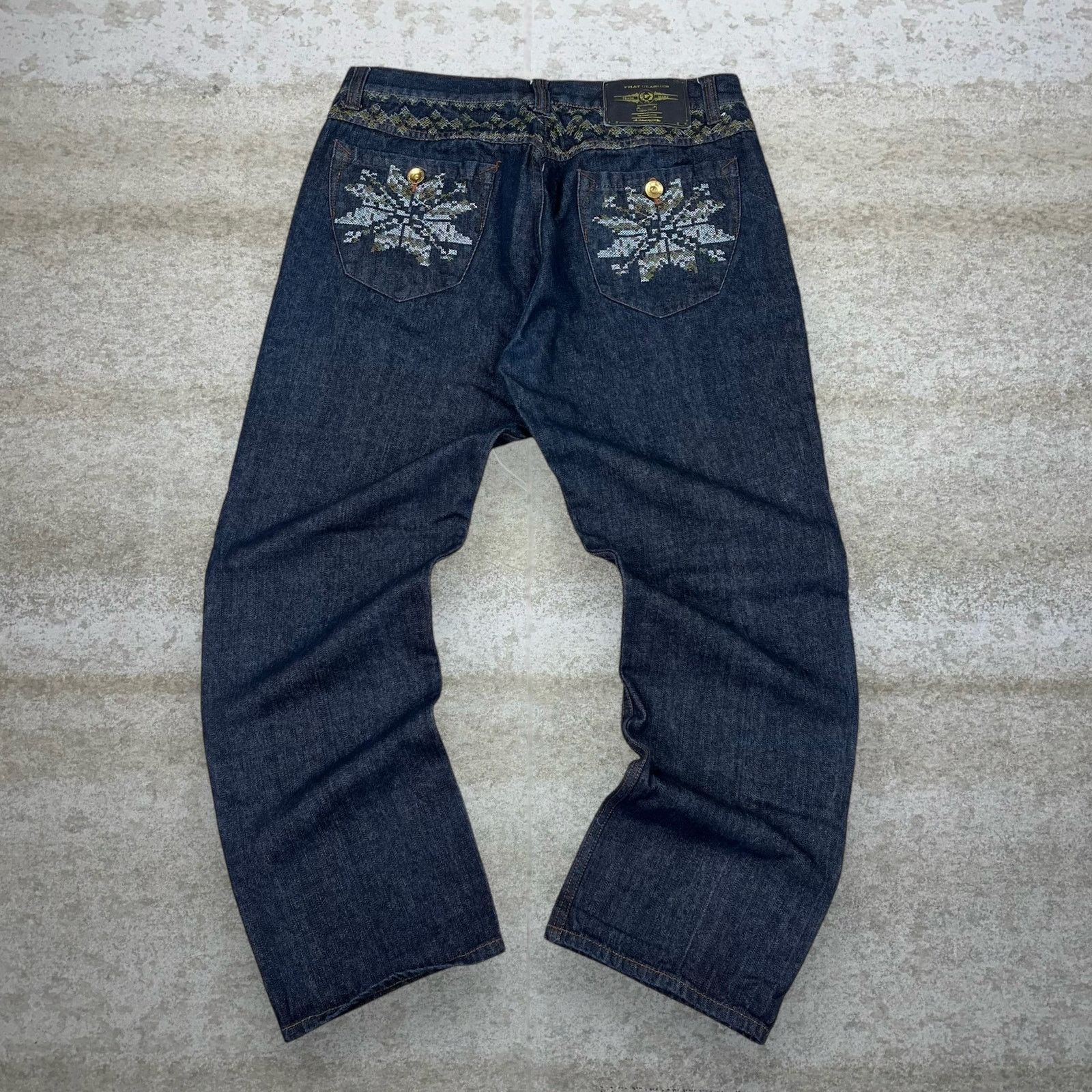 Vintage Crazy Vintage Y2K Phat Farm Jeans Baggy Fit Dark Wash | Grailed