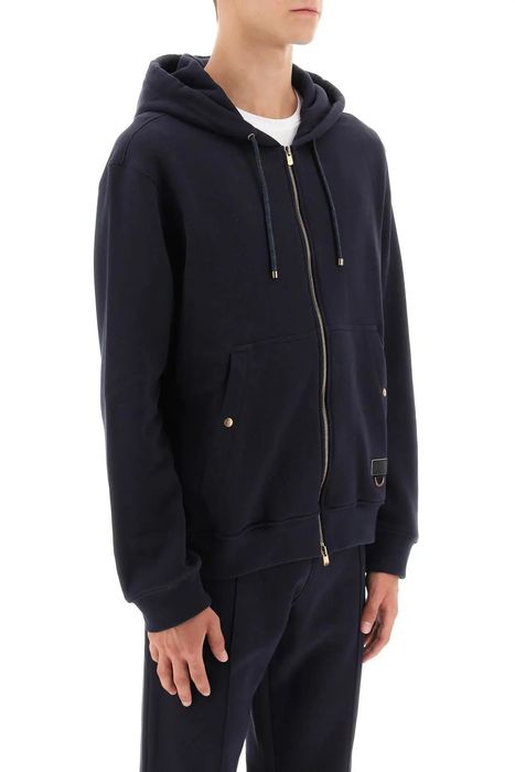 Agnona o1s22i1n0224 Cotton And Cashmere Hoodie in Blue | Grailed