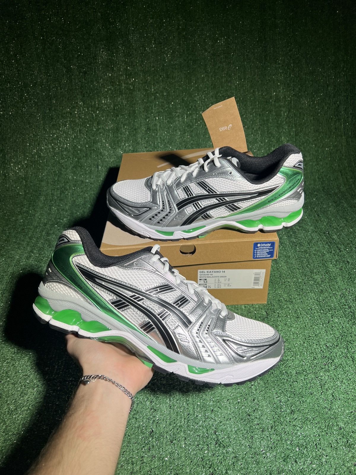 Asics ASICS Gel-Kayano 14 White Malachite Green Size 13 | Grailed