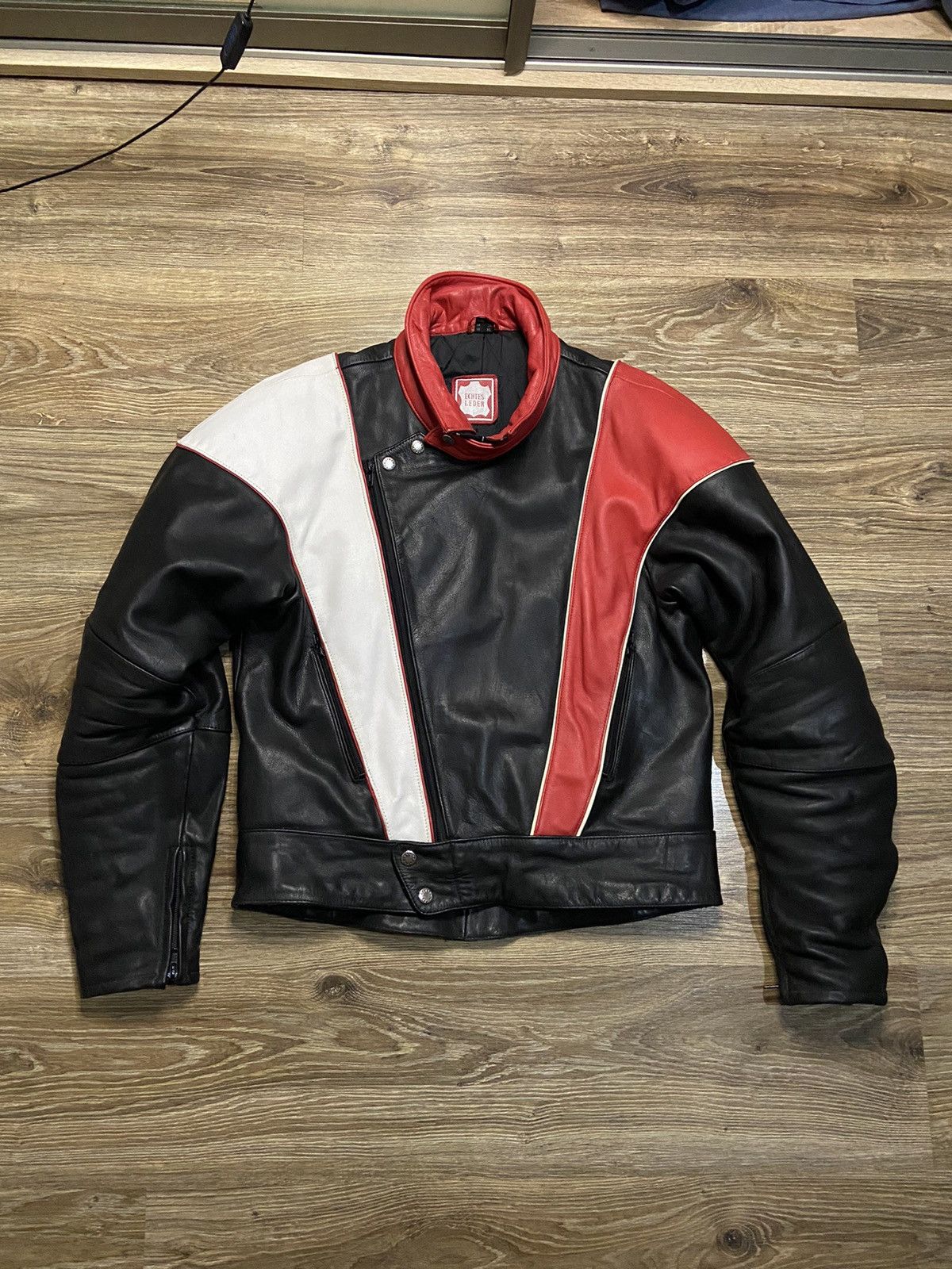 Japanese Brand × Leather Jacket × Racing CRAZY Vintage Intra Y2K Racing ...