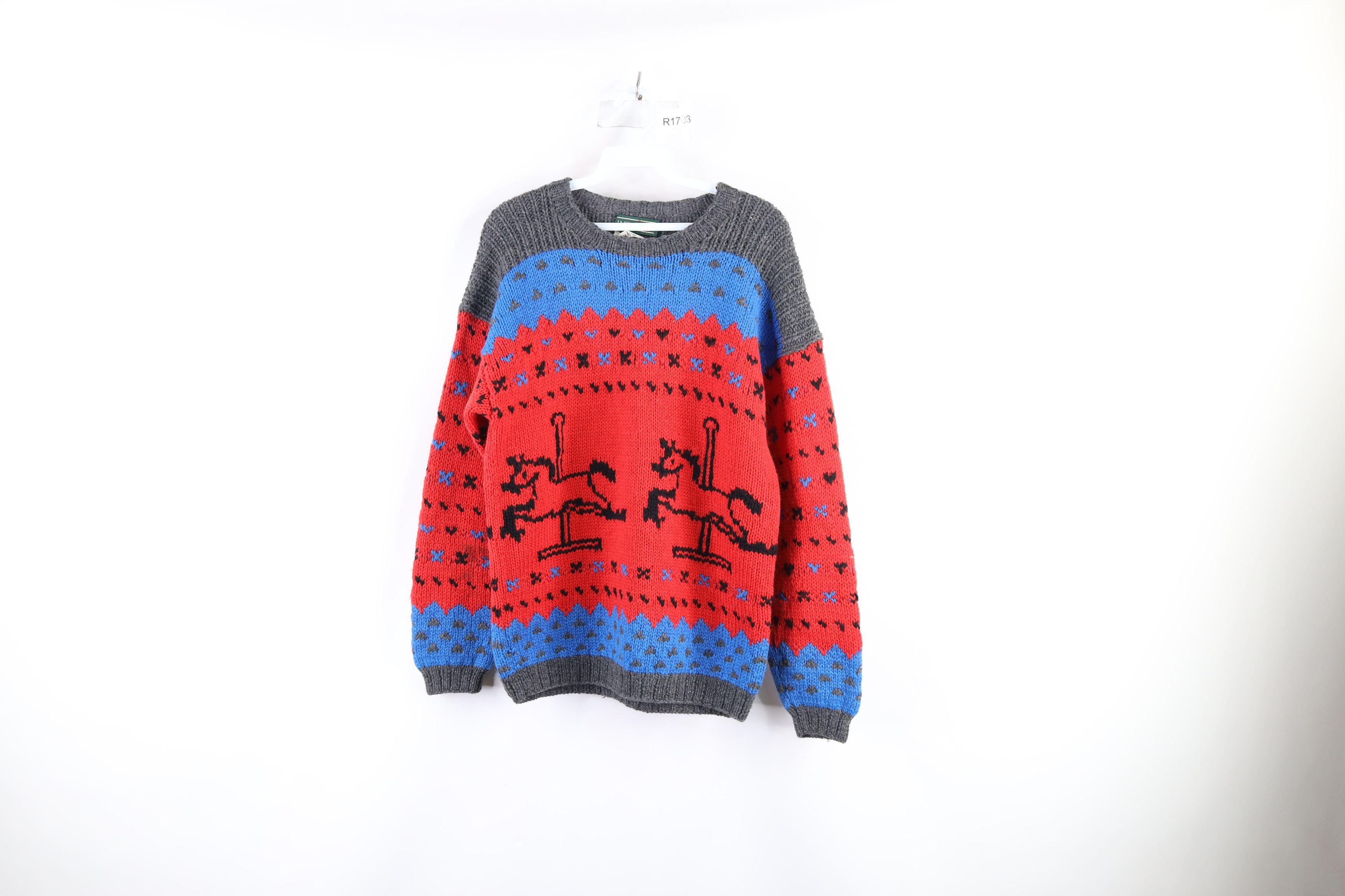 Vintage Vintage 90s J Mclaughlin Hand Knit Horse Carousel Sweater | Grailed