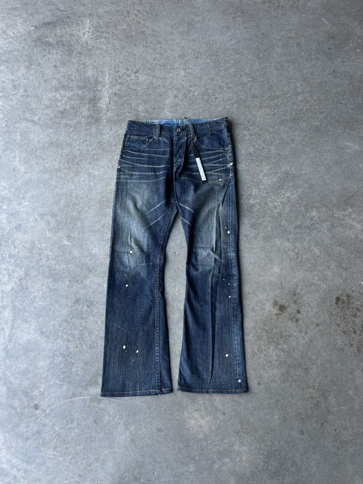 Isamu Katayama Backlash Pig Leather Suede Selvaged Bootcut Flare ...