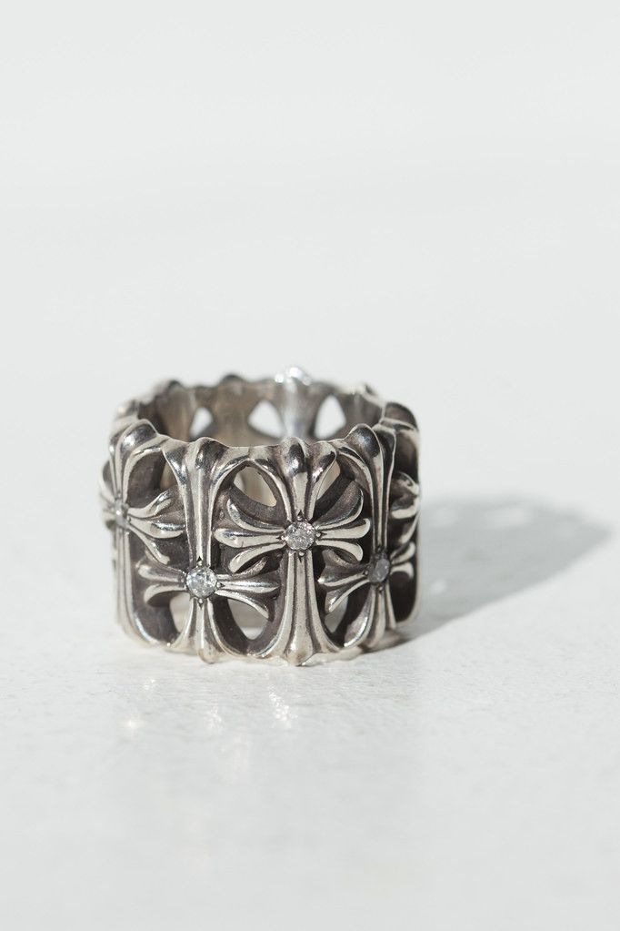 Chrome Hearts Diamond Cemetery ring US 9 | Grailed