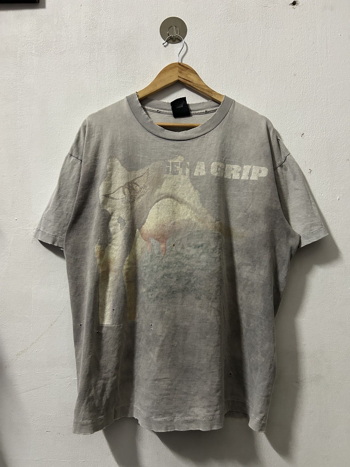 Band Tees Vintage 90’s Aerosmith get a grip faded trashed erd style ...