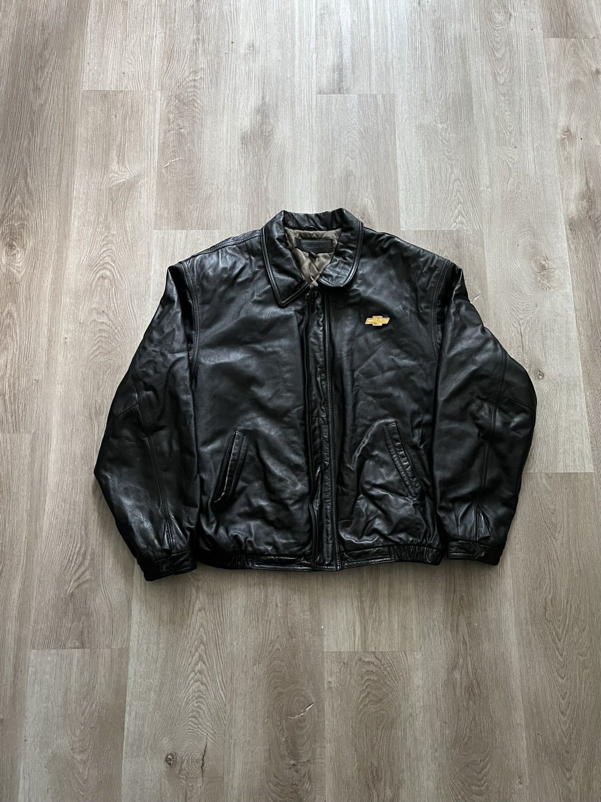 Chevy × Streetwear × Vintage Vintage Chevy Leather Jacket | Grailed