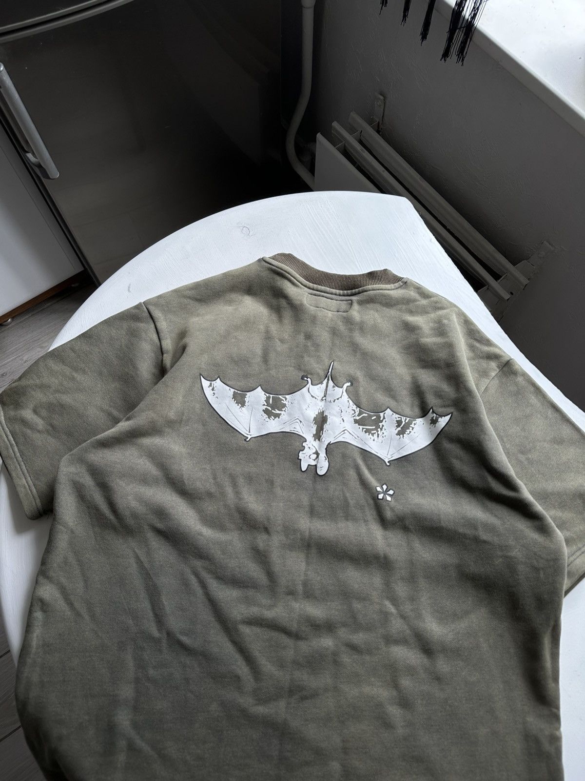 Osbbat × Streetwear RARE Years Of Tears Osbatt Bat Shirt Khaki | Grailed