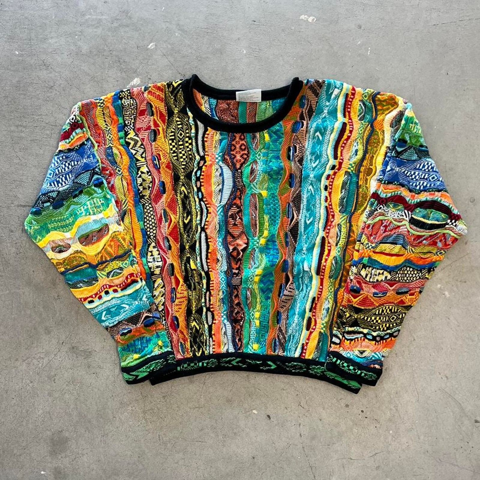 Coogi × Streetwear × Vintage Vintage 90s Coogi Biggie Smalls Style Knit ...