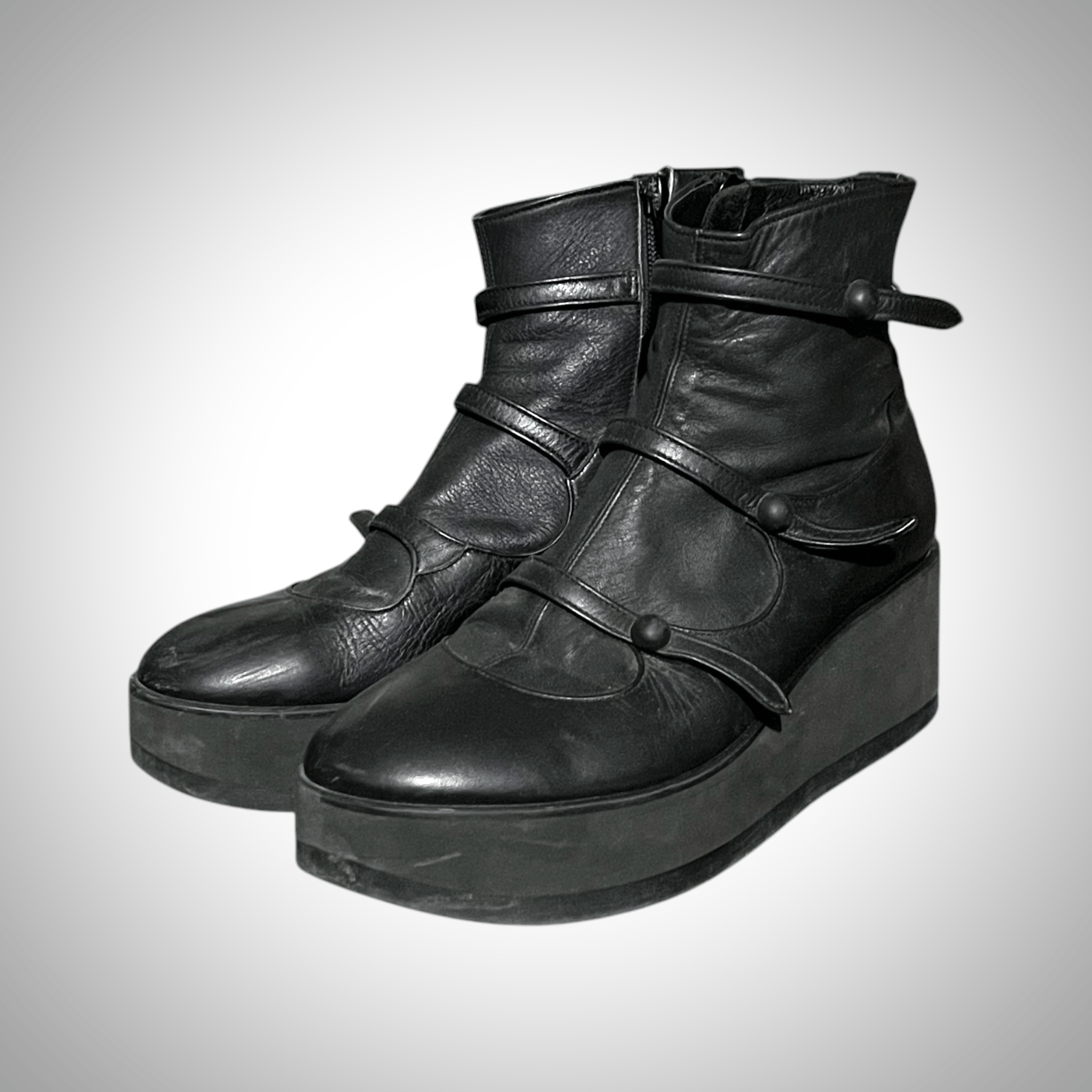 Japanese Brand Tokyo Bopper Belly Button Platform Boots | Grailed
