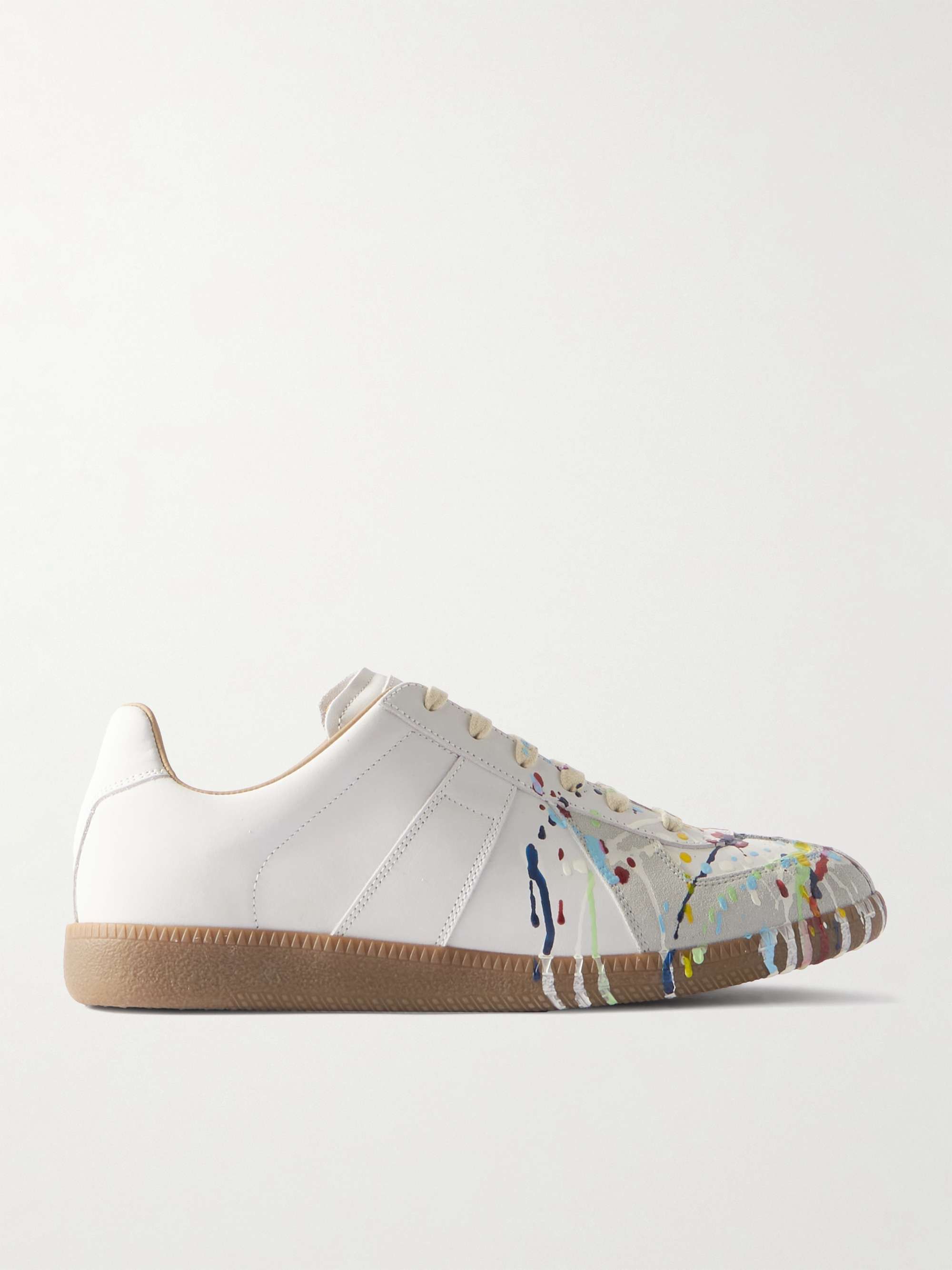 Maison Margiela Maison Margiela Paint Splatter GATs Sneakers | Grailed