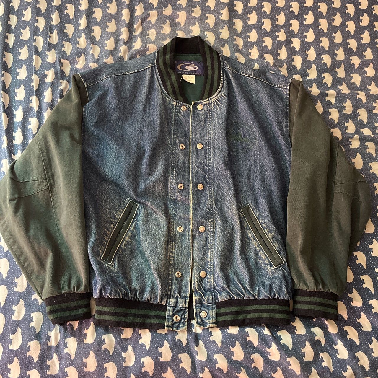Vintage Vintage denim varsity jacket | Grailed