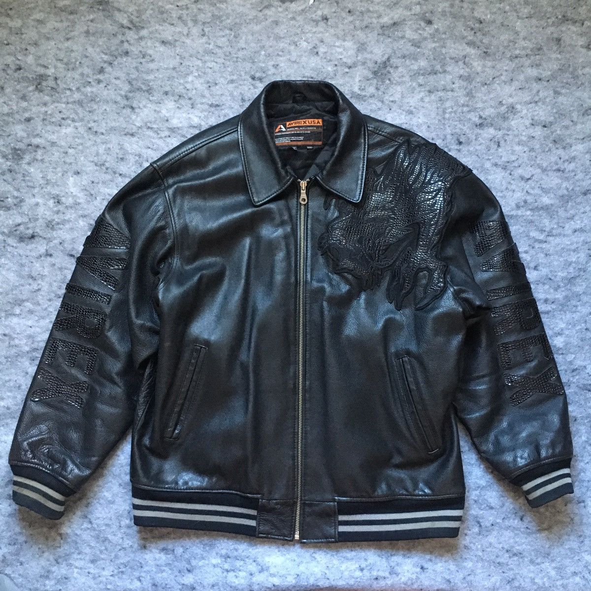 Vintage Avirex Dragon Vintage Leather rare jacket | Grailed