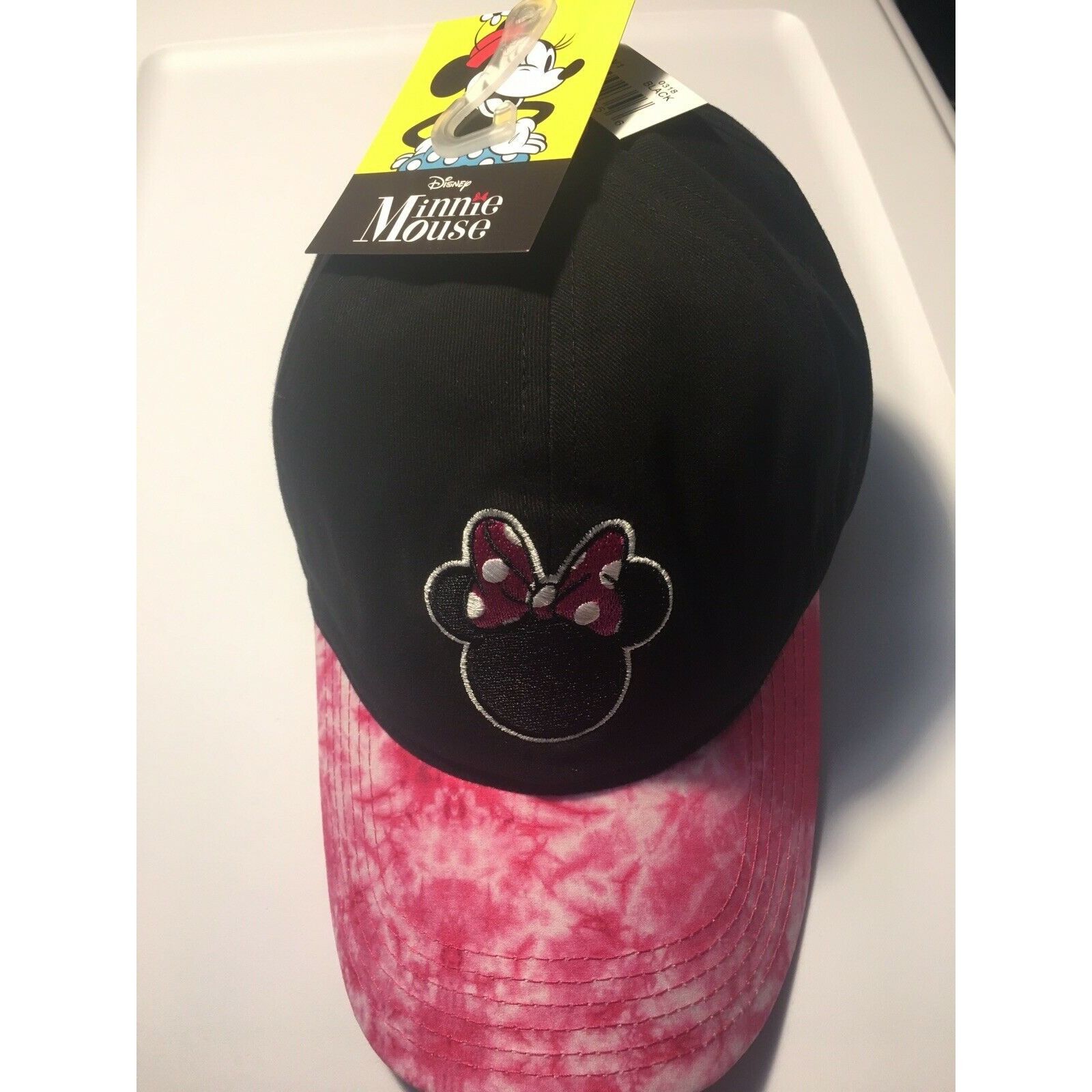 Disney New Disney Minnie Mouse Baseball Cap Black Pink Tie Dye Bill ...