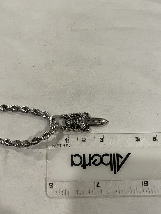 Chrome Hearts Chrome Hearts Dagger Pendant Rope Chain Necklace Silver ...