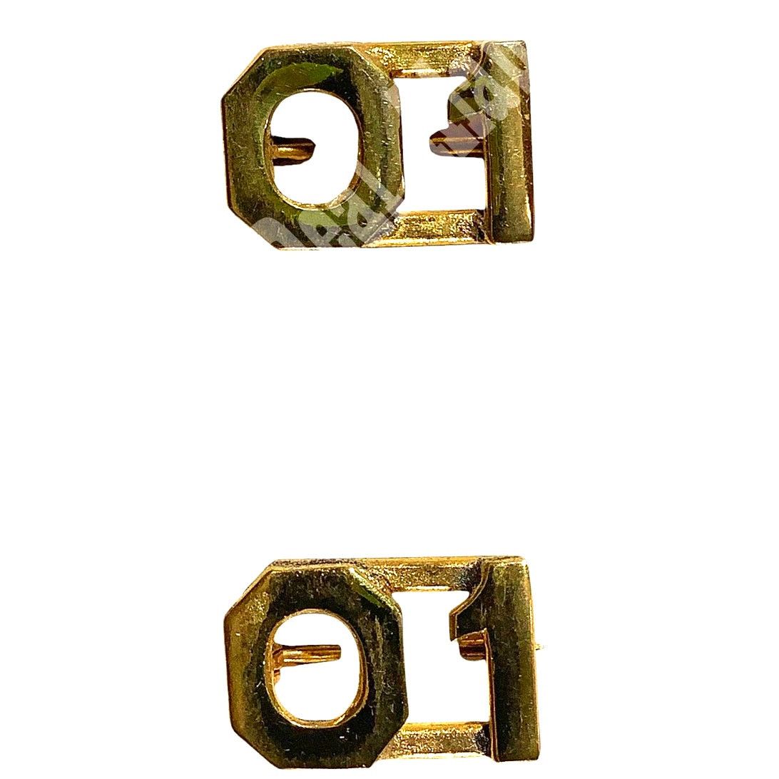 Other WWI Era Numerals "01", Brass Military C-Clasp Collar Pin Set ...