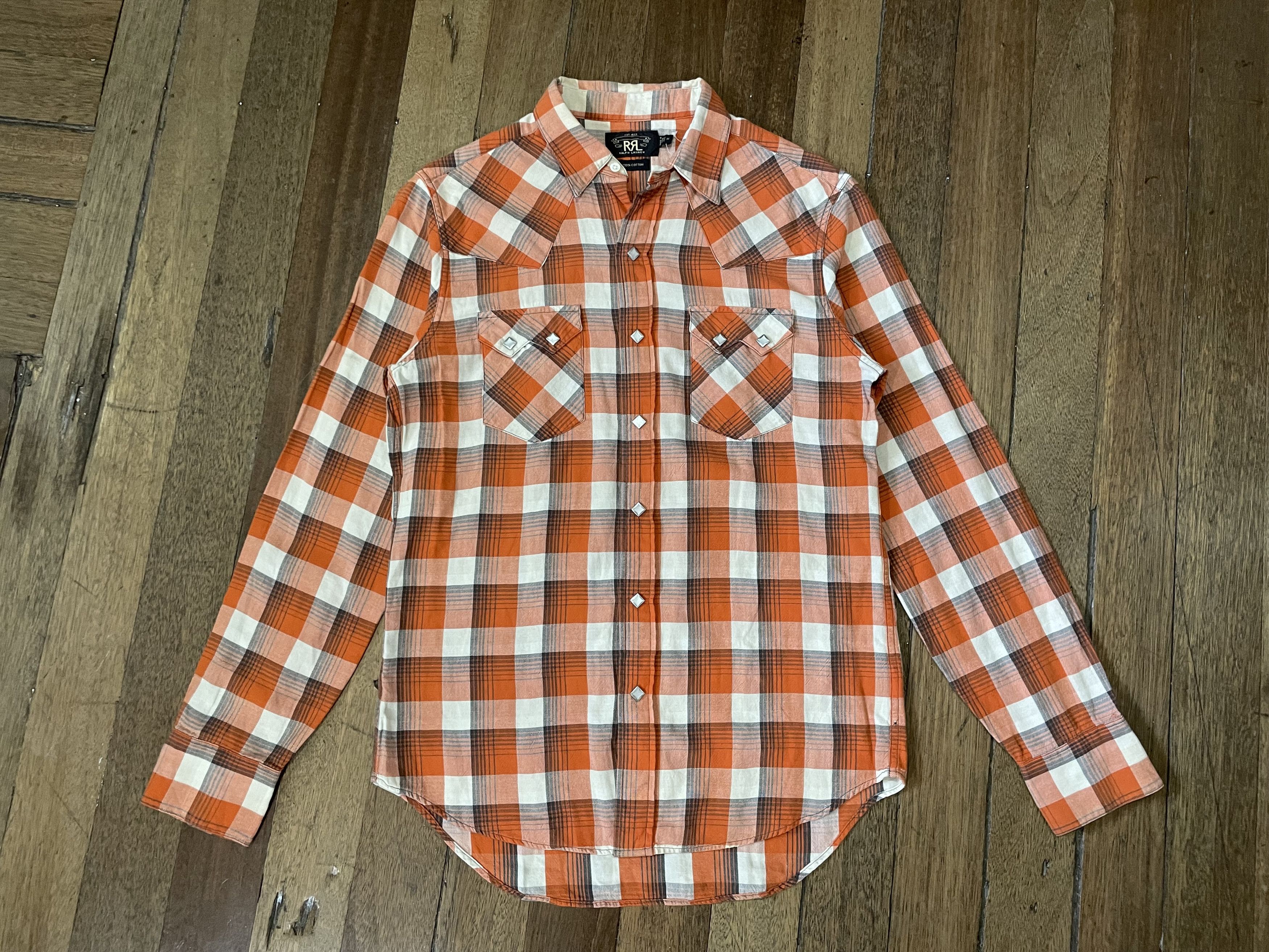 RRL Ralph Lauren × Ralph Lauren RRL Flannel - Diamond Peral Metal ...