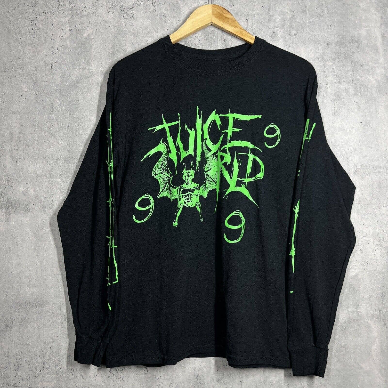 999 Club Juice WRLD 999 Club Glow in the Dark Long Sleeve Tee Bat | Grailed
