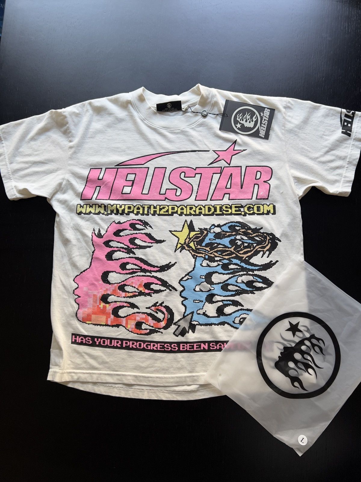 HELLSTAR *BRAND NEW UNWORN* HELLSTAR PIXEL T SHIRT SIZE LARGE | Grailed