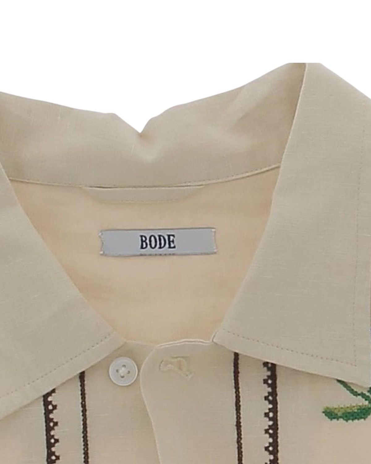 Bode Bode Off-White Embroidered Morning Glory Shirt | Grailed