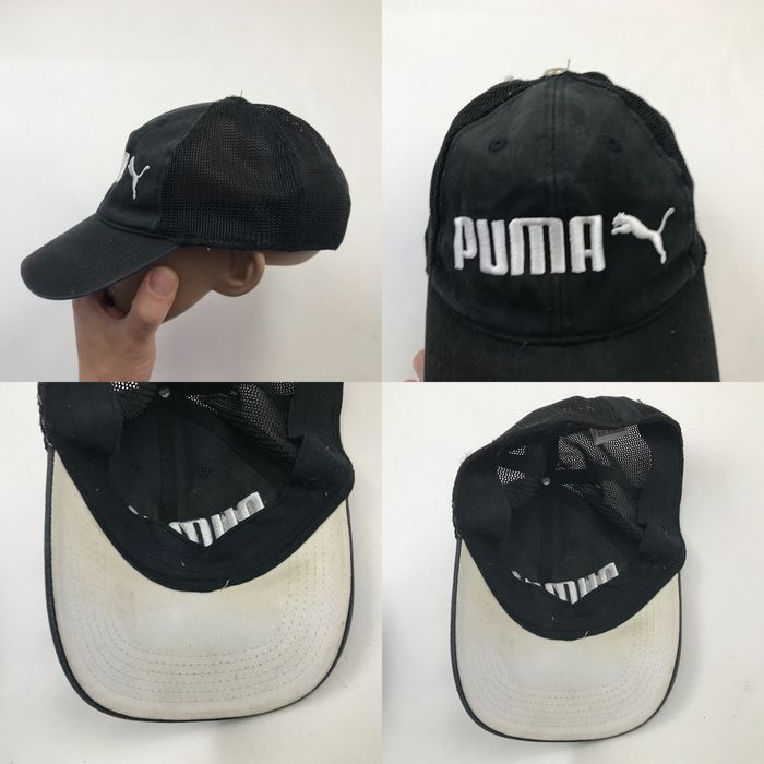 Puma Puma Hat Cap Stretch Fit Black White Trucker Adjustable ...