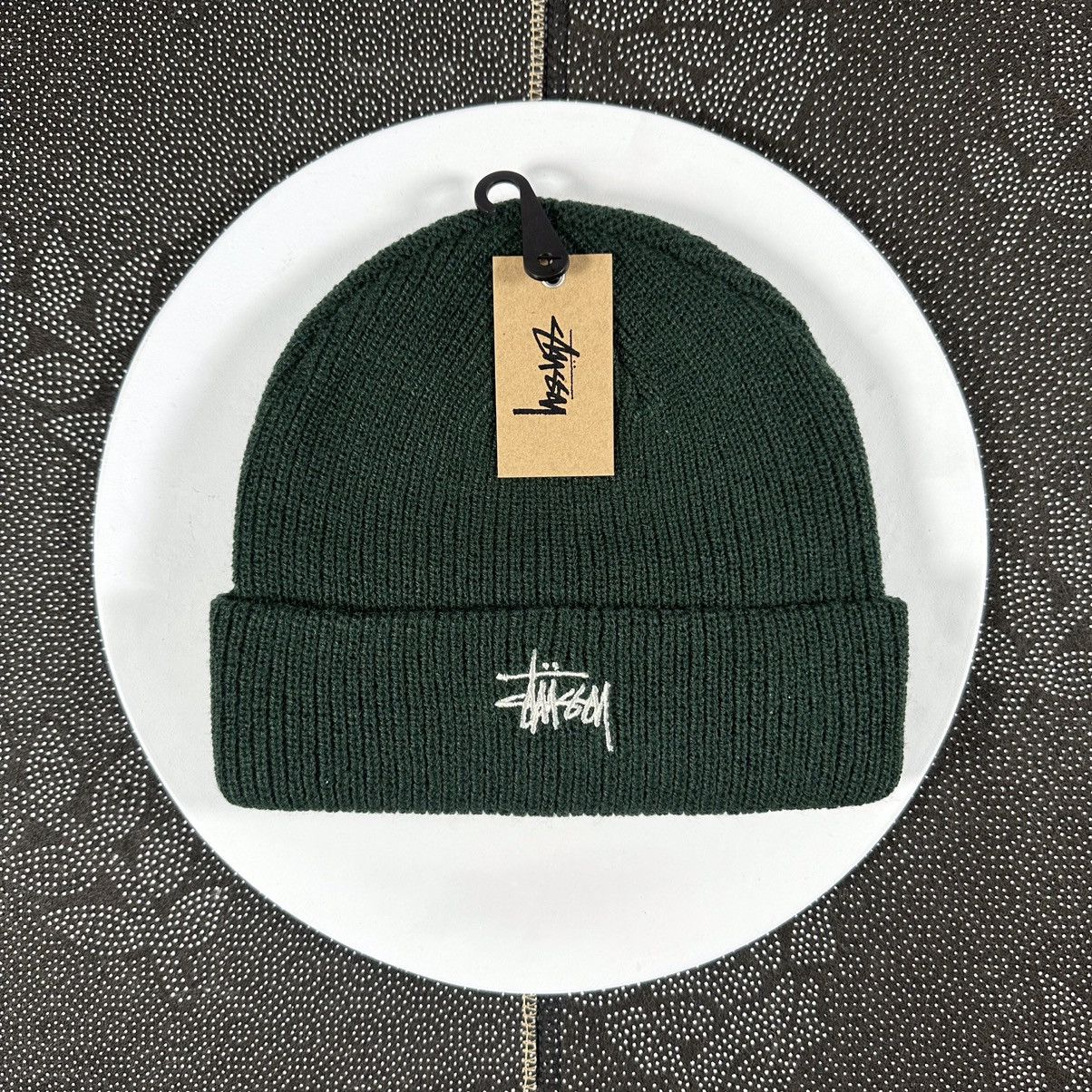 Streetwear × Stussy × Vintage Stussy Basic Cuff Beanie Forest | Grailed