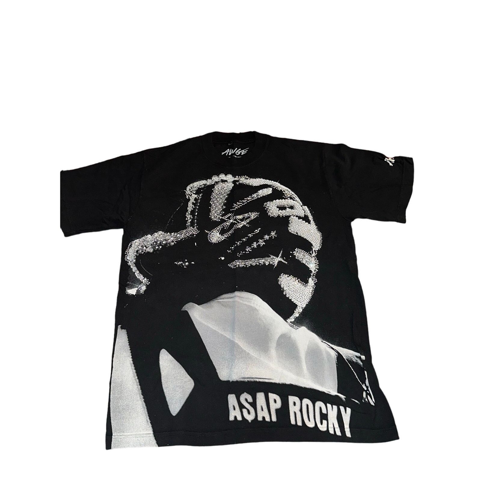 AWGE ASAP Rocky Don’t Be Dumb Rhinestone Tee Official Sold Out | Grailed