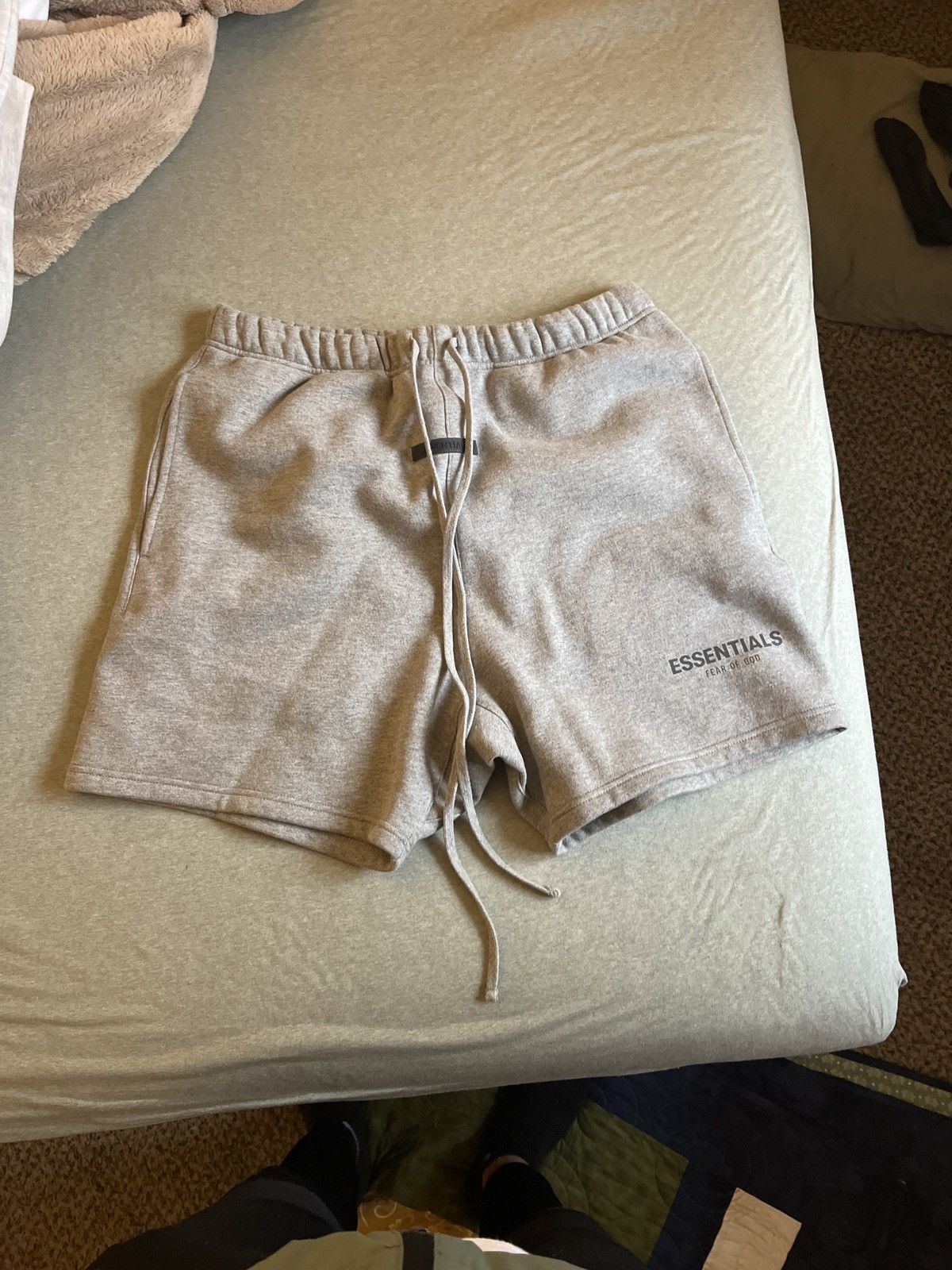 Essentials × Fear of God Essentials grey shorts | Grailed