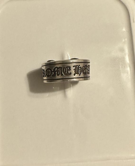Chrome Hearts Chromehearts scroll label ring | Grailed
