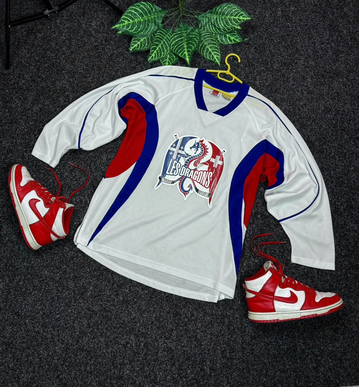 Streetwear × Very Rare × Vintage KAMAZU HOCKEY JERSEY LES BRAGONS #97 ...