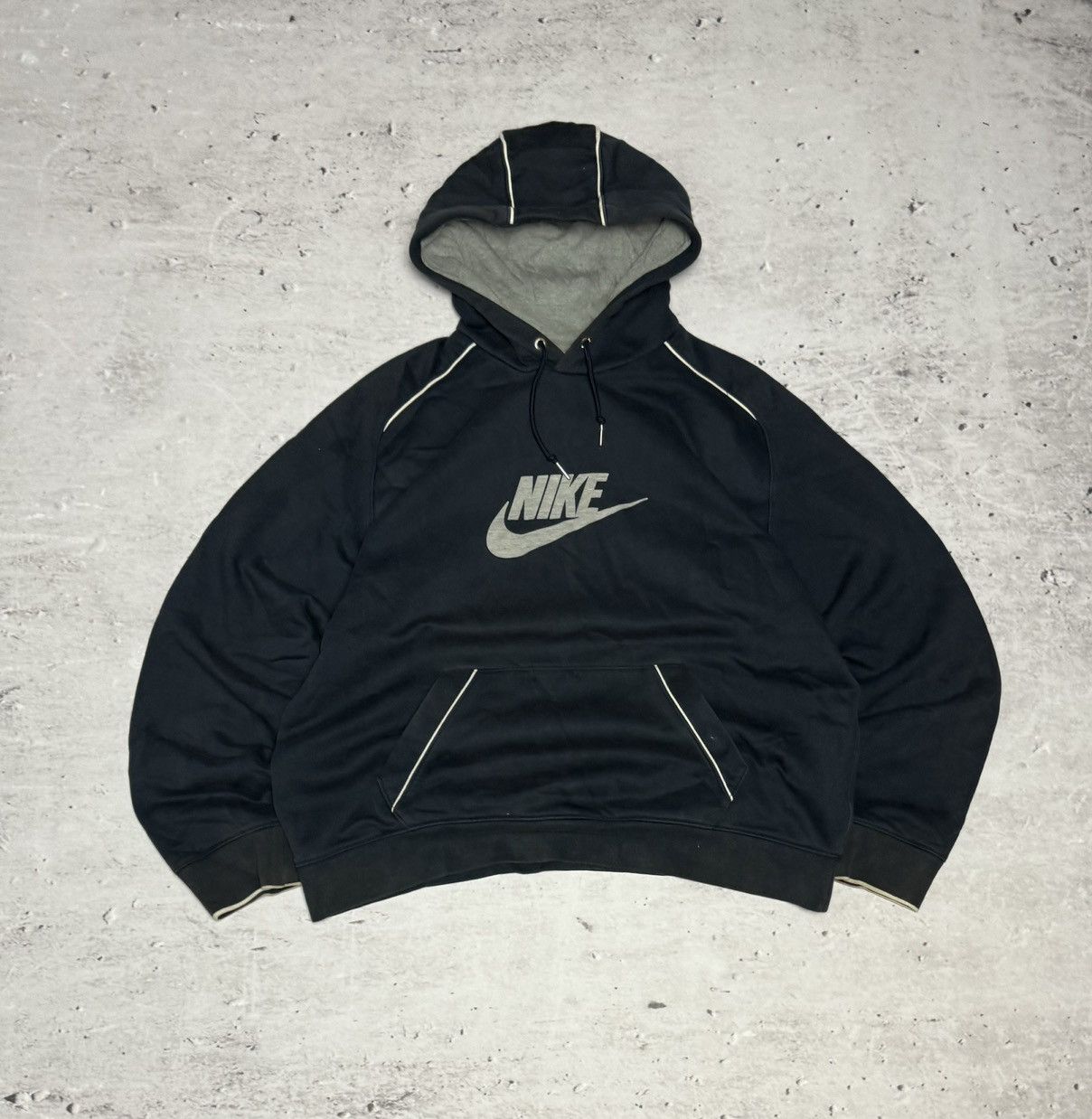 Nike 00s Nike Vintage Big Logo Oversize Hoodie Y2K Drill | Grailed