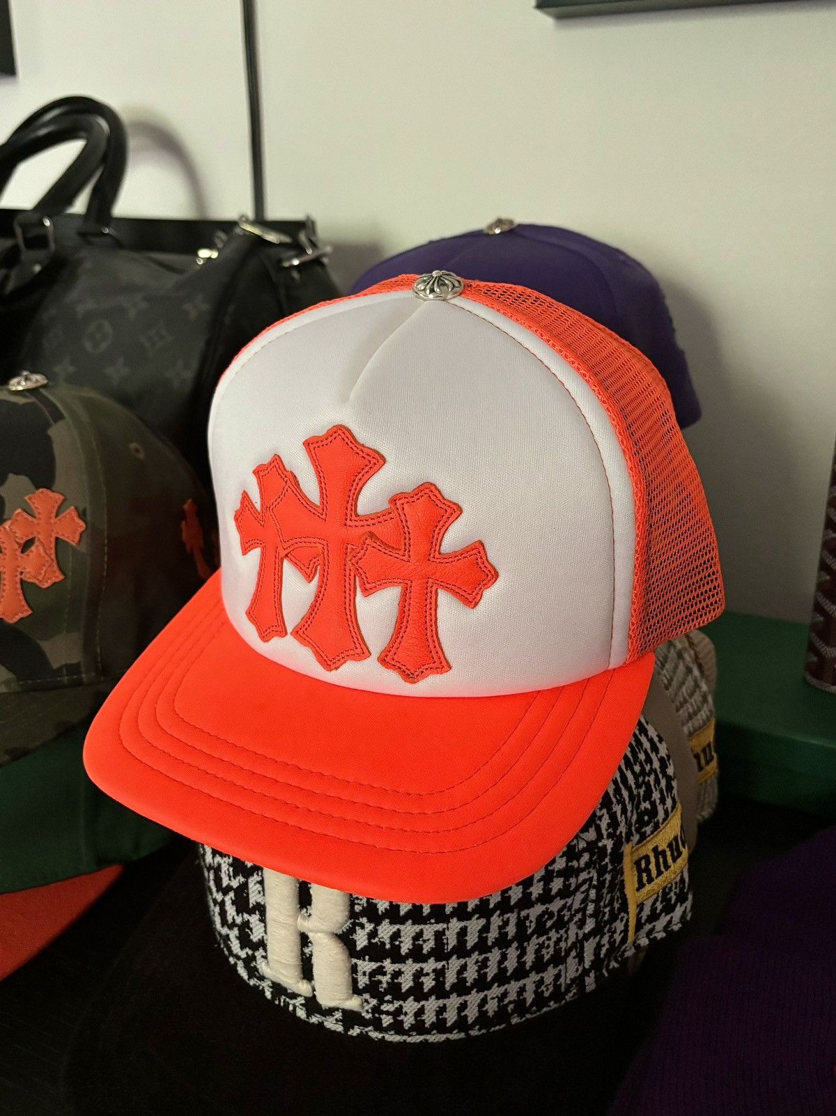 Chrome Hearts NEW 2024 - MIAMI LEATHER CROSS HAT | Grailed