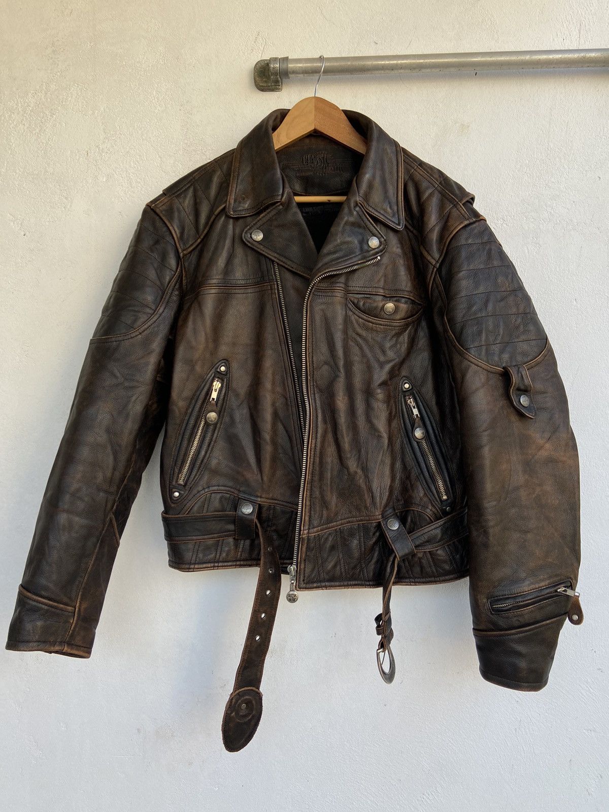 Avant Garde × Genuine Leather × Leather Jacket Vintage 90s Classic gear ...